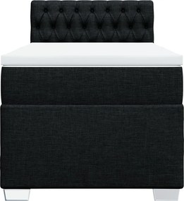Box spring postel s matrací černá 80 x 200 cm textil 3288024