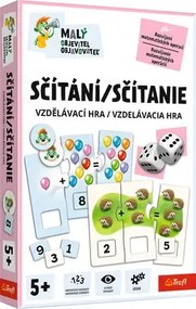 TREFL Vzdělávací hra Malý objevitel: Sčítání / 10 oboustranných skláda