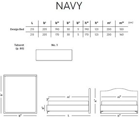 Materasso Čalouněná postel NAVY boxspring ROZMĚR: 2x (80x200) cm - boxspring