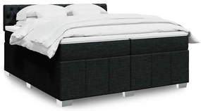 Box spring postel s matrací černá 200x200 cm textil 3289484