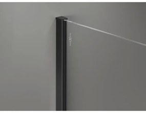 Mexen Kioto-X, sprchová zástěna 130 x 200 cm, 10mm šedé sklo, černý profil, 800-130-101-70-40-X