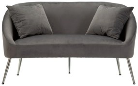 Designová pohovka Caerwyn 137 cm šedá / stříbrná
