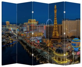 Paraván - Noční Las Vegas (210x170 cm)