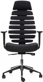 MERCURY kancelářská židle FISH BONES PDH černý plast, černá 26-60, 3D područky