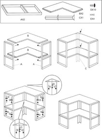 Kuchyňsá police, 2 úrovně,  40 x 40 x 35 cm