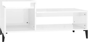 vidaXL Konferenční stolek 100 x 50 x 45 cm kompozitní dřevo [821134] Barva: Bílá