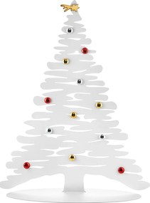 Vánoční dekorace Bark vánoční stromek s magnety bílá