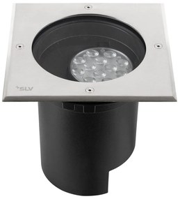 LA 1009169 DASAR® L svítidlo do země, asymetrické, 3000K, 70°/40°, IP65/IP67, hranaté, nerezová ocel / černá - BIG WHITE (SLV)
