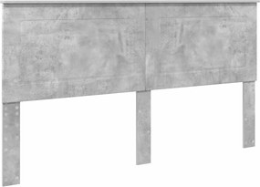 Rám postele s čelo Betonově šedá 200 x 200 cm Kompozitní dřevo 3409611