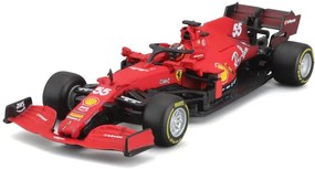 Bburago 1:43 ferrari racing f1 sf21 #55 (carlos sainz) s helmou