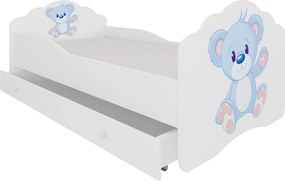 ADRK Furniture Postel s matrací a šuplíkem CASIMO BLUE BEAR 160x80