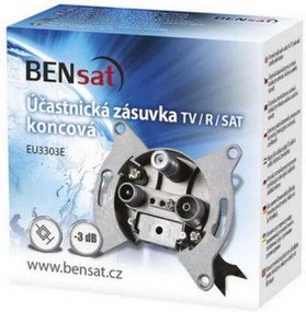 Anténní televizní zásuvka TV+R+SAT EU3303E koncová EMOS J0240E