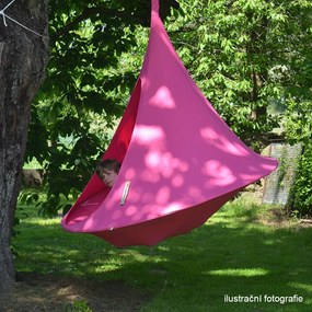 Kondela Závěsné houpací křeslo, světle šedá, KLORIN NEW BIG SIZE CACOON HAMMOCK