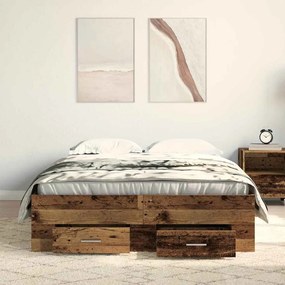 Rám postele Staré dřevo 120 x 190 cm Kompozitní dřevo 3333978
