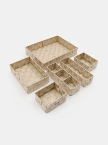Sinsay - Sada úložných krabiček 6 pack - béžová