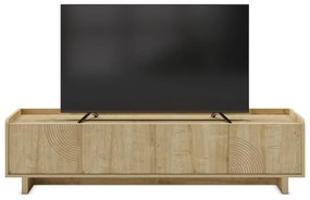 TV stolek v dekoru dubu v přírodní barvě 180x45x40 cm Daira – Marckeric