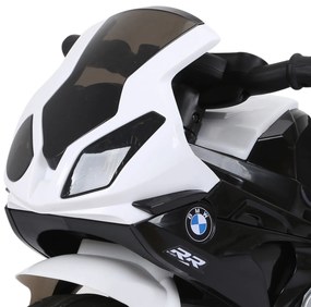 HOMCOM BMW S1000RR licenční dětská elektrická motorka dětské vozidlo s baterií, tříkolka, ocel, černá, 66x37x44 cm| Aosom