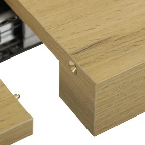 Jídelní stůl rozkládací 160- HT-R5624 OAK, lamino, dub (160 x 90) cm