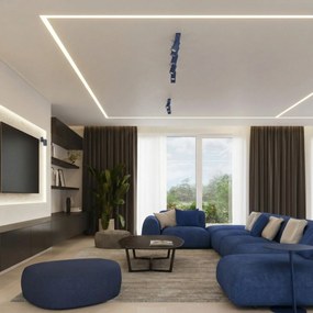 Sollux Lighting Stropní svítidlo RING 6L ultramarínové
