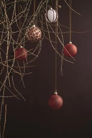 Vánoční ozdoba Souvenir s obloučky 8 cm červená