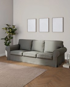 Potah na pohovku IKEA Ektorp 3-místná rozkládací, NOVÝ MODEL 2013 barva šedá látka pletený vzor
