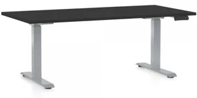 Výškově nastavitelný stůl OfficeTech D, 160 x 80 cm, šedá podnož