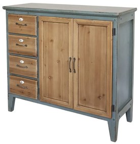 Opálová antik dřevěná komoda French antique - 90*37*80 cm