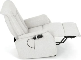Polohovací křeslo béžové, elektrické TV-L8963 CRM2