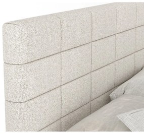 Béžová boxspring postel s úložným prostorem 140x200 cm Ava – Maison de Rêve
