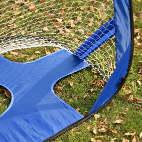HOMCOM Pop Up fotbalové branky Sada 2 přenosných skládacích mini branek s taškou na přenášení Modrá 123x80x80 cm pro zahradní a sportovní aktivity | …