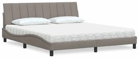 Postel s matrací Hanko taupe 180 x 200 cm textil 3310549