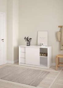FALCO Komoda Simplicity 207 bílý lesk