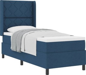 Postel s boxspringem s polštářem Modrá 190 x 90 cm textil 3341685