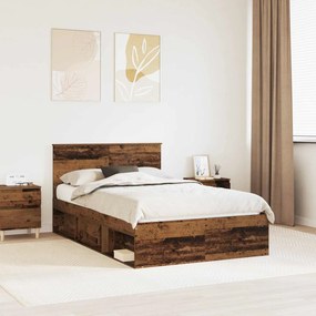 Rám postele Staré dřevo 120 x 200 cm Masivní borové dřevo 3410625