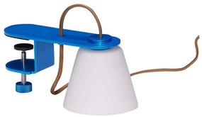 Modrá stolní lampa se skleněným stínidlem (výška 23 cm) Lure – Hübsch