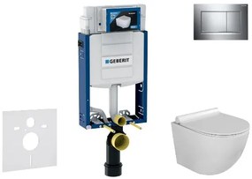 Geberit Kombifix - Set předstěnové instalace, klozetu Gaia a sedátka softclose, tlačítko Sigma30, chrom/chrom mat SANI15CA1111