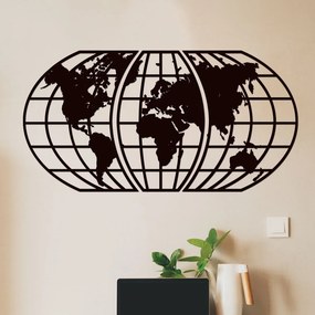 dřevo života 3 dílna mapa světa Global Zvolte barvu dekoru: Černá, Rozměry šxv (cm): 78x40