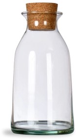 Garden Trading Skleněná lahev s korkovou zátkou 800 ml, čirá barva, sklo, korek
