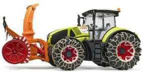 Bruder 03017 Traktor Claas Axion 950 se sněhovými řetězy a frézou