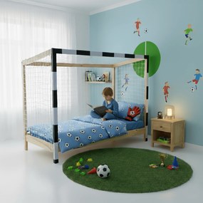 Montessori postel, přírodní/bílá/černá, 90x200, FUTAL