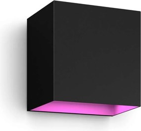 Philips Hue Resonate - Chytré nástěnné venkovní LED svítidlo, 12x12 cm, černá 929003553001