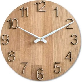 Dřevěné nástěnné hodiny moderní design I SENTOP MAS016-OSMO-3041-heads-silver