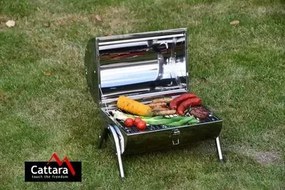 Cattara Gril na dřevěné uhlí DOUBLE 2x 38cm cestovní / Rošt: 2x 36 x 2