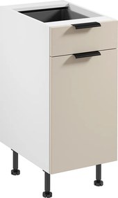 SORENTO pl | dolní skříňka D40S1 s dvířky a zásuvkou | 40 cm | LEVÁ | bílá/béžová