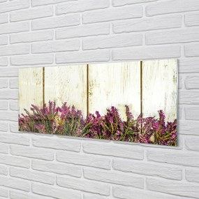 akrylový obraz Fialové květy desky 120x60 cm