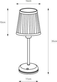 Markslöjd 109126 - LED Stm. nab. stolní lampa ANNO 1xE14/2W/2000 mAh bílá/mosaz