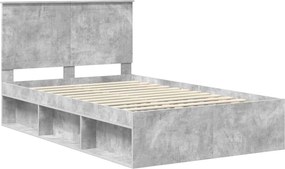 Rám postele s čelo Beton 120 x 190 cm Masivní borové dřevo 3411040