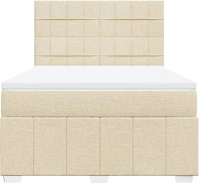Box spring postel s matrací krémová 140x200 cm textil 3291696