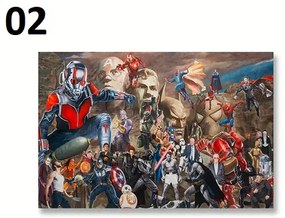 Obraz s motivem Marvel Superhrdinové, více motivů Motiv: 02, Rozměry (cm): 100x150 cm
