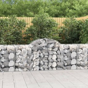 Klenuté gabionové koše 9 ks 200x50x80/100 cm pozinkované železo 3146306